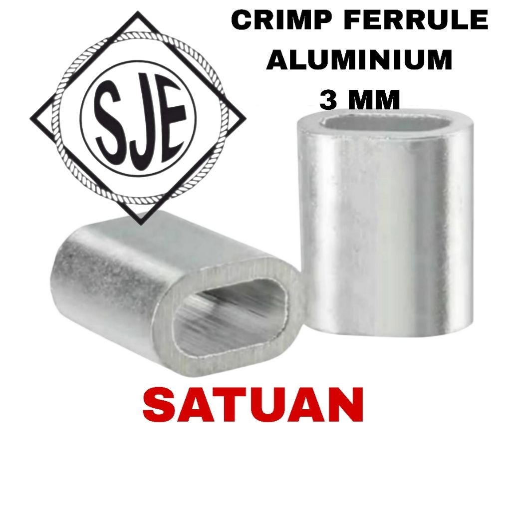 Jual crimp ferrule 3mm / skun ferrule 3mm / ferrule 3mm aluminium ...