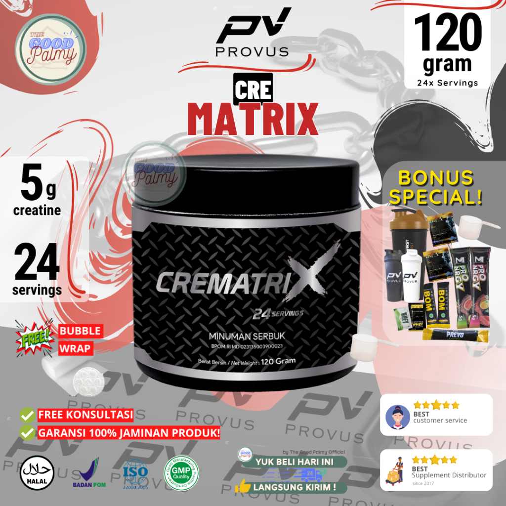 Jual PROVUS Creatine Matrix 120 Gram gr 24 Serving 300gr 60 Serv PV Cre ...