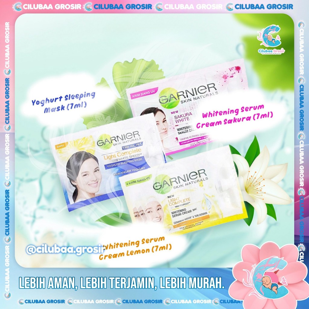 Jual Garnier Yoghurt Sleeping Mask Sachet || Light Complete || Sakura ...