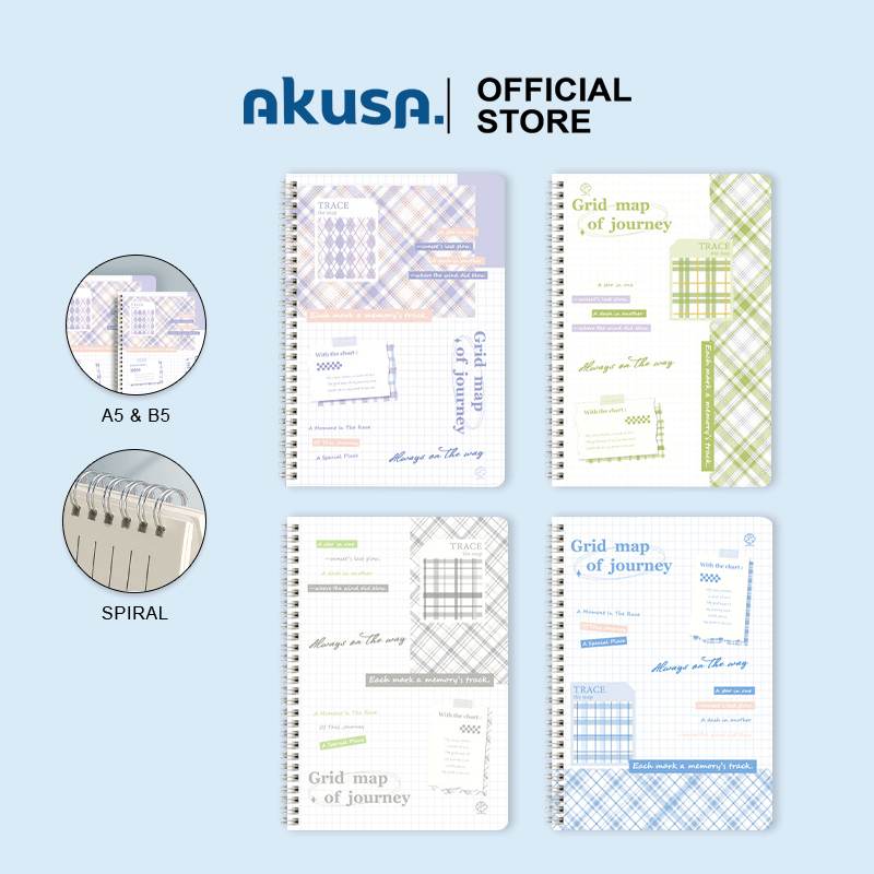 Jual AKUSA Spiral Book A5/B5 Motif Buku Sekolah Kantor Jurnal Diary ...