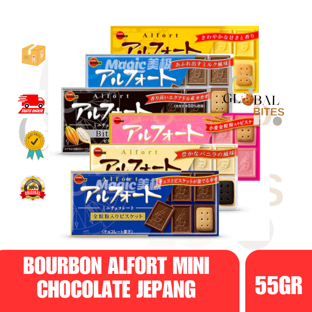 Jual Bourbon Alfort Mini 55gr Chocolate Strawberry Matcha White choco ...