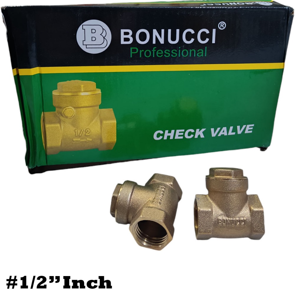 Jual Check Valve 1/2" Bonucci KLEP Tabok Kuningan Swing Check Valve ...