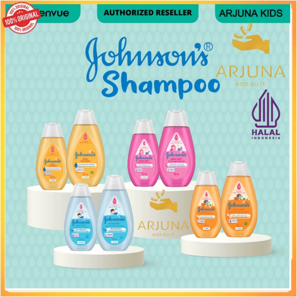 Jual ARJUNA JOHNSON'S Active Kids Shiny Drops Shampoo - Shampo Anak ...