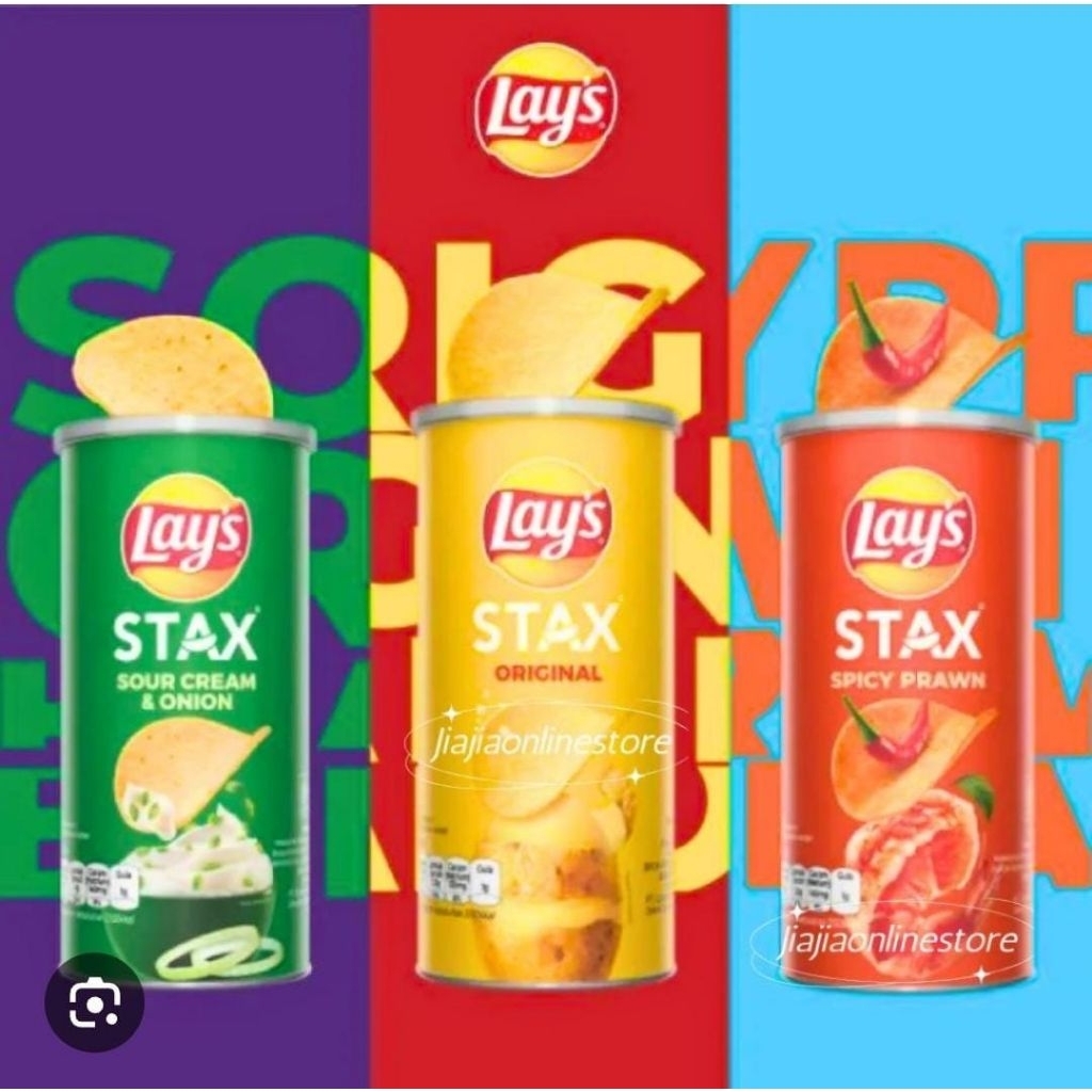 Jual Lay's Lays Stax Potato Chips 30 gr / Snack Keripik Kentang Aneka ...