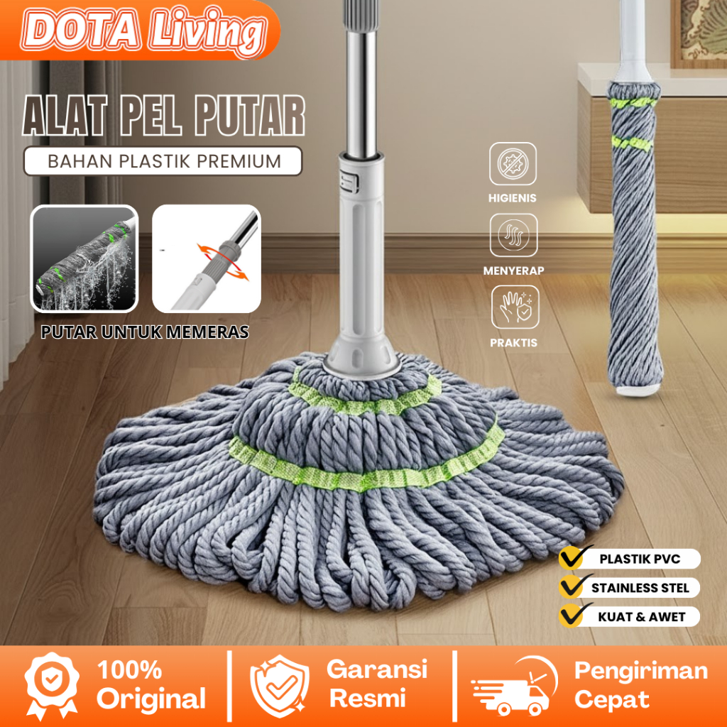 Jual DOTA Living Alat Pel Peras Otomatis Magic Twist MOP Pel Lantai ...
