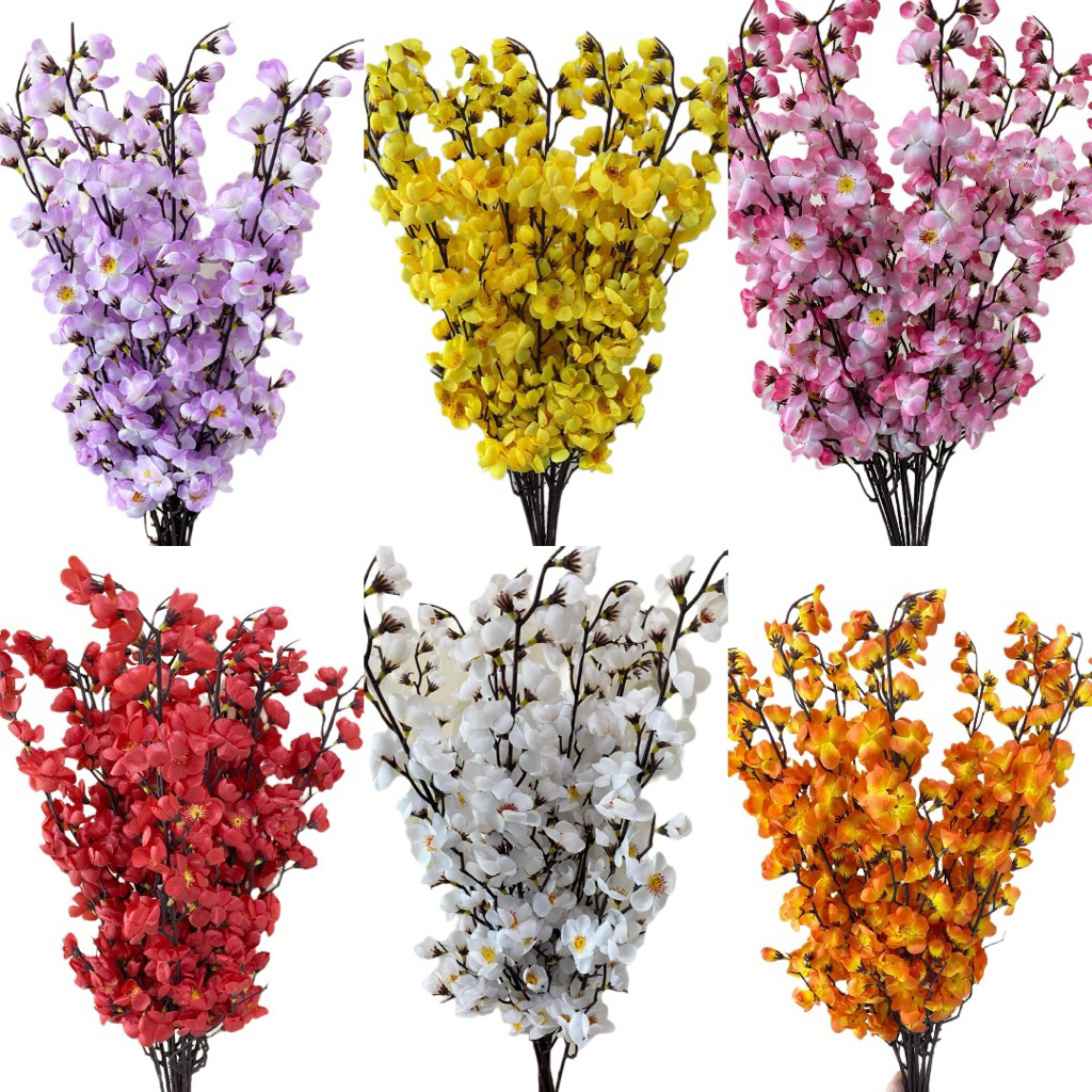 Jual Bunga meihua sakura imlek palsu artificial dekorasi pajangan pot ...