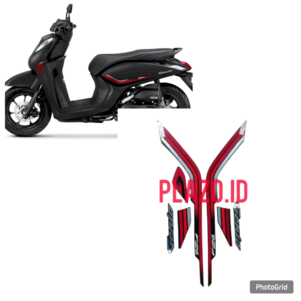 Jual Striping Stiker Honda Genio 2025 Fabulous Iss Matte black | Shopee ...