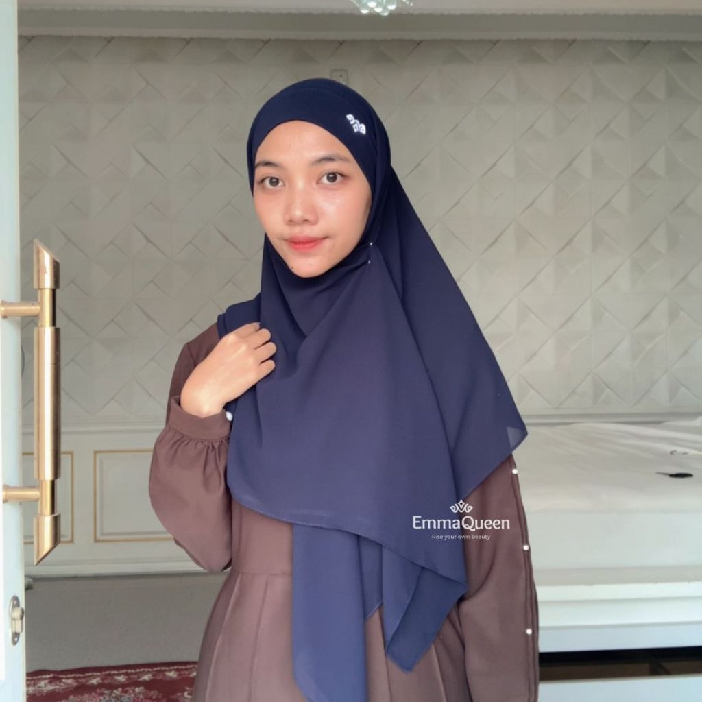 Jual EmmaQueen - Jilbab Vika French Square Hijab Instan Tali Bandana ...