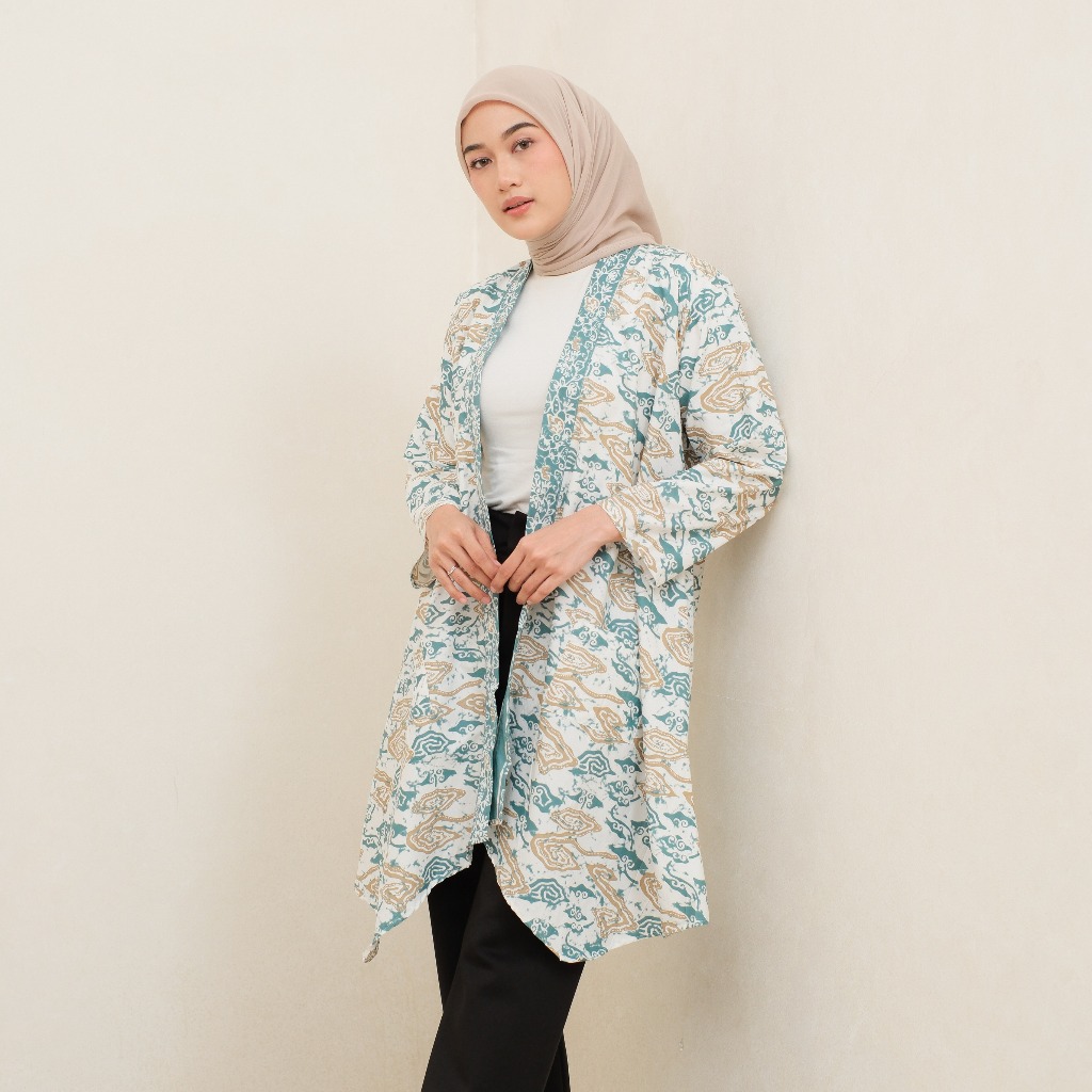 Jual Long Cardi Batik Motif Modern Kekinian Simple Fashion Long Cardi ...