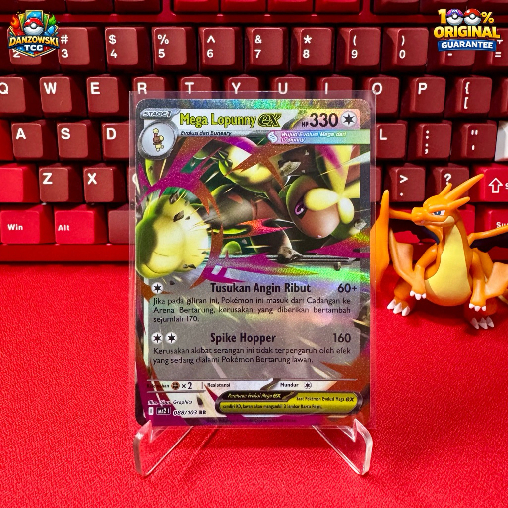Jual Mega Lopunny Ex RR 088/103 Pokemon Kobaran Biru Kartu Pokemon TCG ...