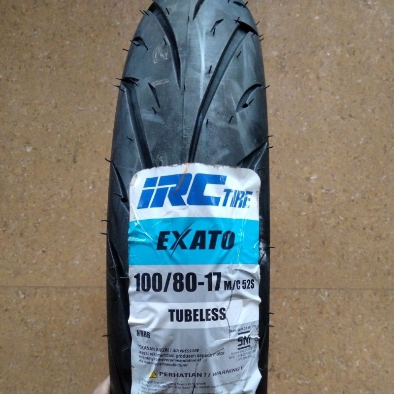 Jual BAN LUAR MOTOR / BAN TUBELESS / BAN IRC 100/80 RING 17 NR88 EXATO ...
