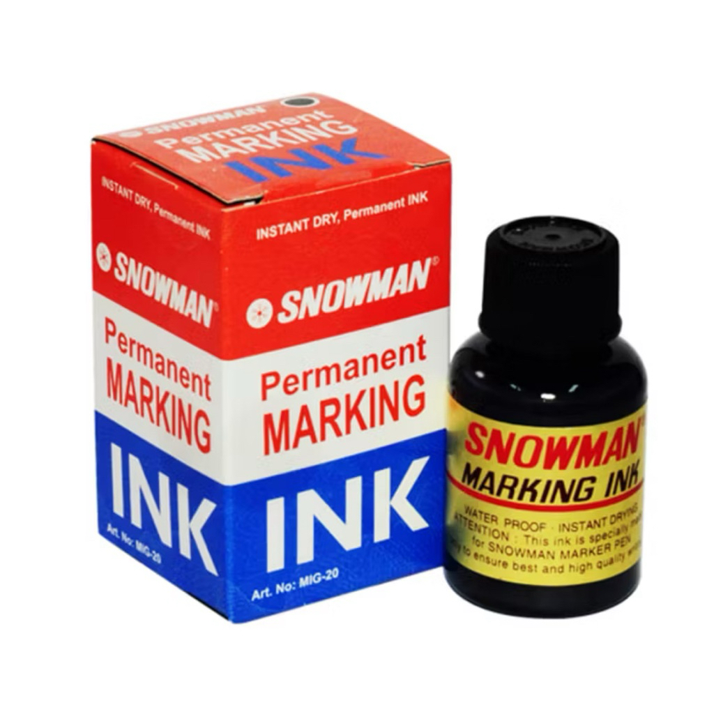 Jual Snowman Tinta Permanen Warna Hitam Refill | Shopee Indonesia