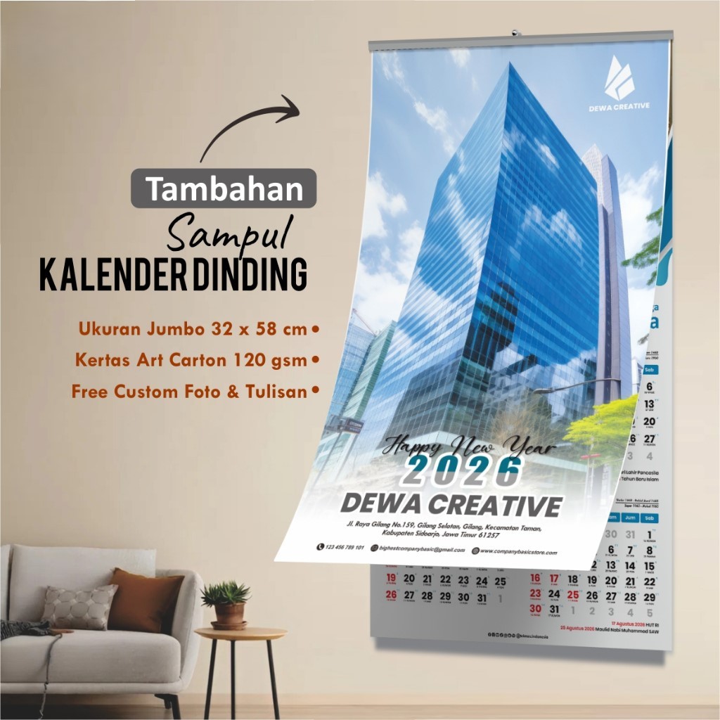 Jual Cetak Sampul / Cover Kalender Jumbo Custom Foto Full Colour Glossy ...