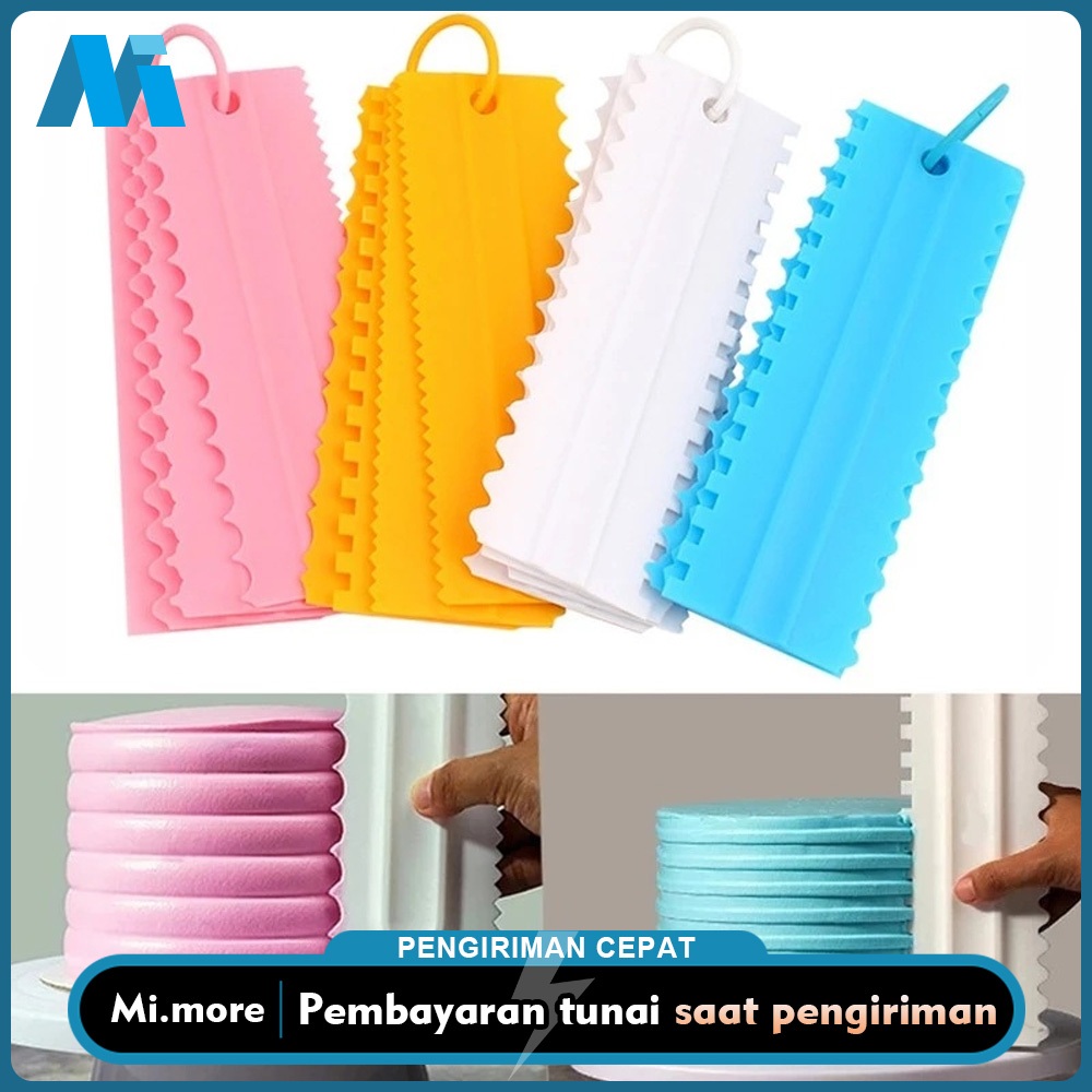 Jual Mi.more 4pcs/set Scraper Butter Cream/Alat Dekorasi Kue/Pengikis ...