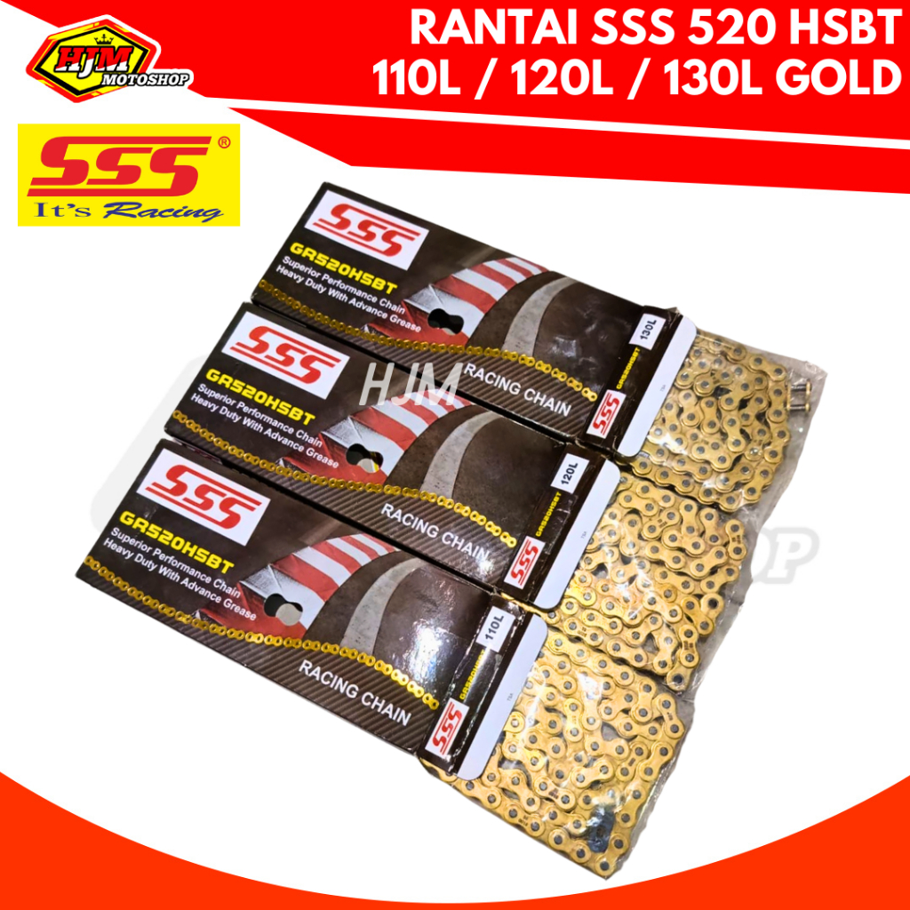 Jual RANTAI SSS 520 HSBT 110L / 120L / 130L GOLD NINJA 250 R25 CBR250RR ...