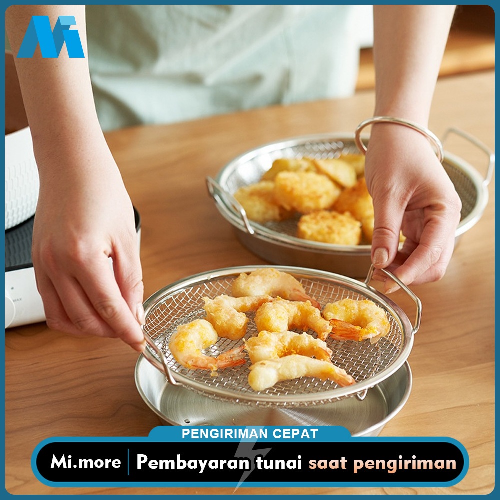 Jual Saringan Minyak Sayur Makanan 19/22cm With Handle Stainless ...
