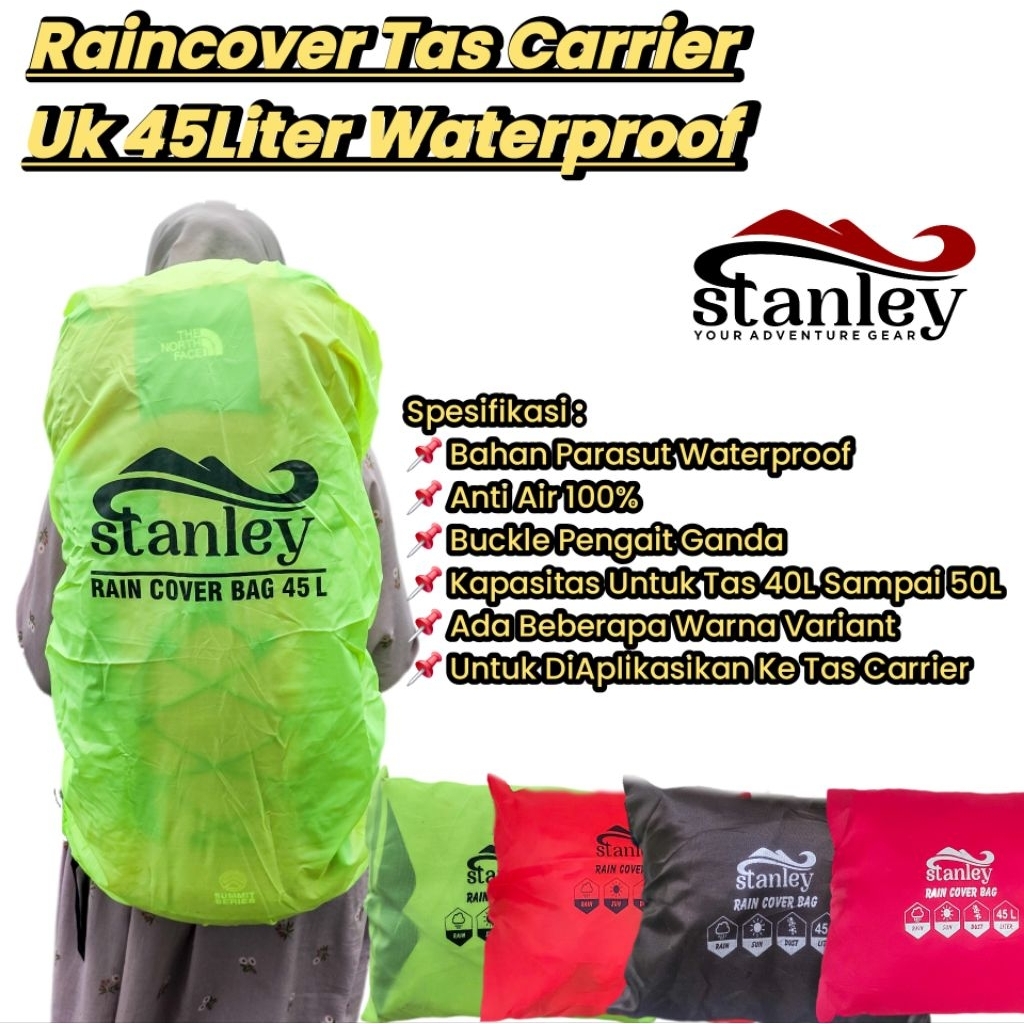 Jual Raincover 40L 40Liter Bag Cover 45L 45Liter Coverbag 50L mantel ...