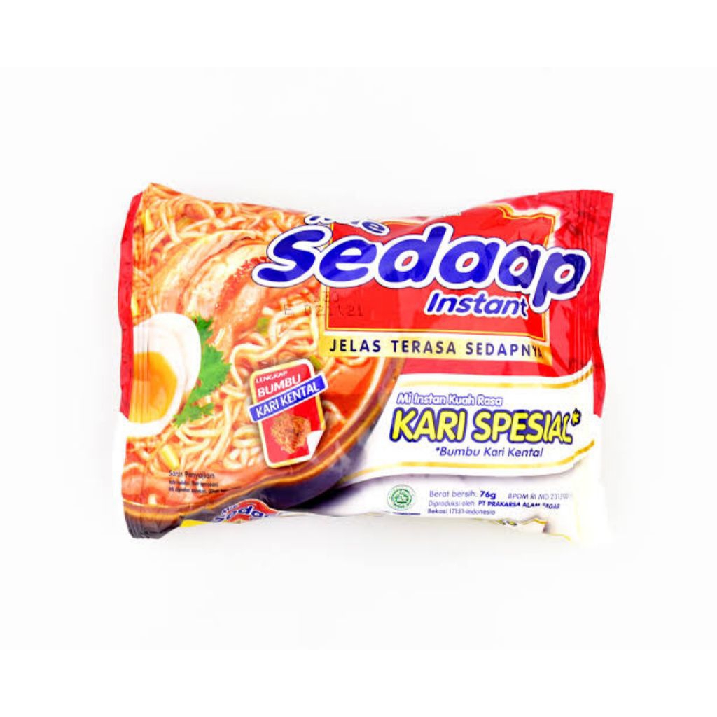 Jual Mie Instan Sedaap Kari Spesial 75g - Rasa Kari Ayam Kental, Bumbu ...