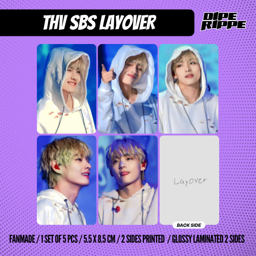 Jual BTS - [1 SET ISI 5 PCS] BANGTAN THV KIM TAEHYUNG V LAYOVER SBS ...