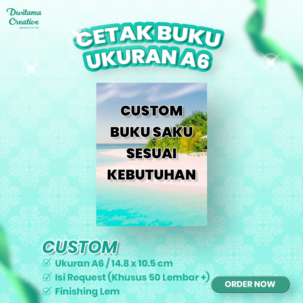 Jual Cetak Buku Custom A6 Khusus 50 Lembar +| Print Buku | Buku ...