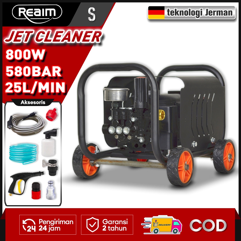 Jual Reaim Jet Cleaner Prajurit Hitam S 800Watt 580Bar Mesin Cuci Mobil ...