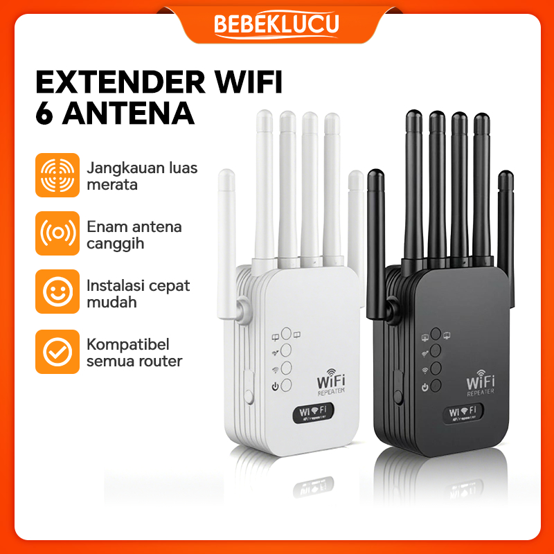 Jual Extender WiFi6 BEBEKLUCU 4/6 Antena Dual Band Penguat Sinyal Range ...