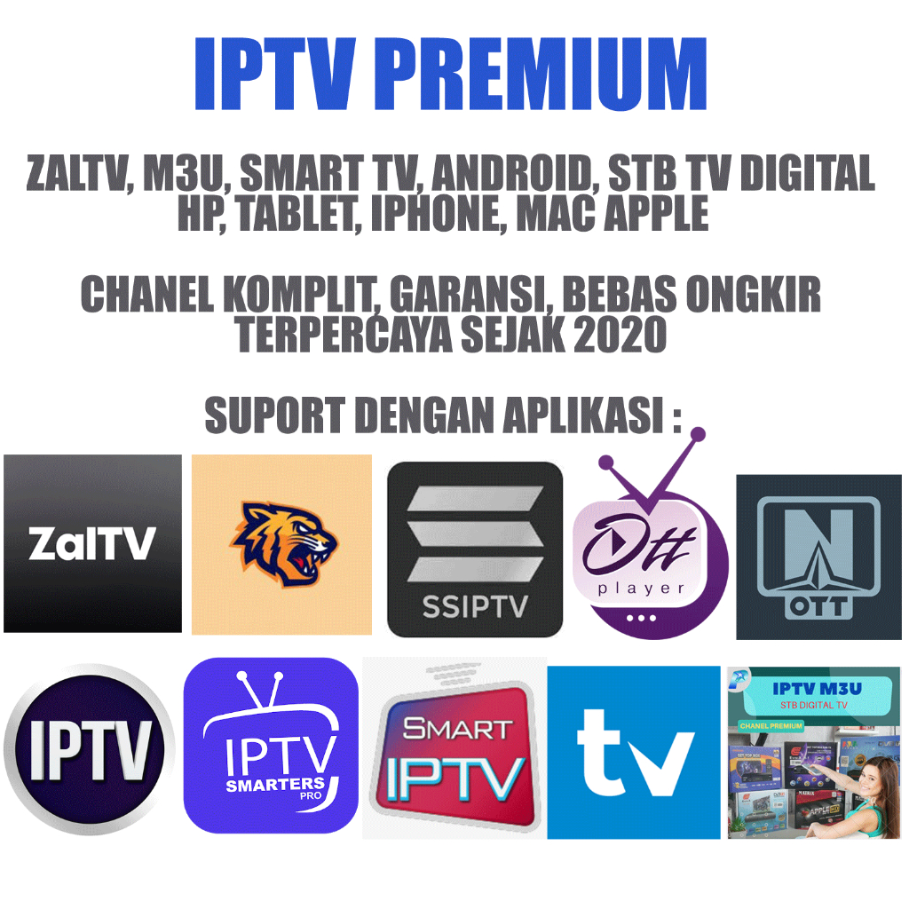 Jual IPTV Premium | ZalTV | M3U IPTV | TIvimate | Smarter IPTV | IPTV ...