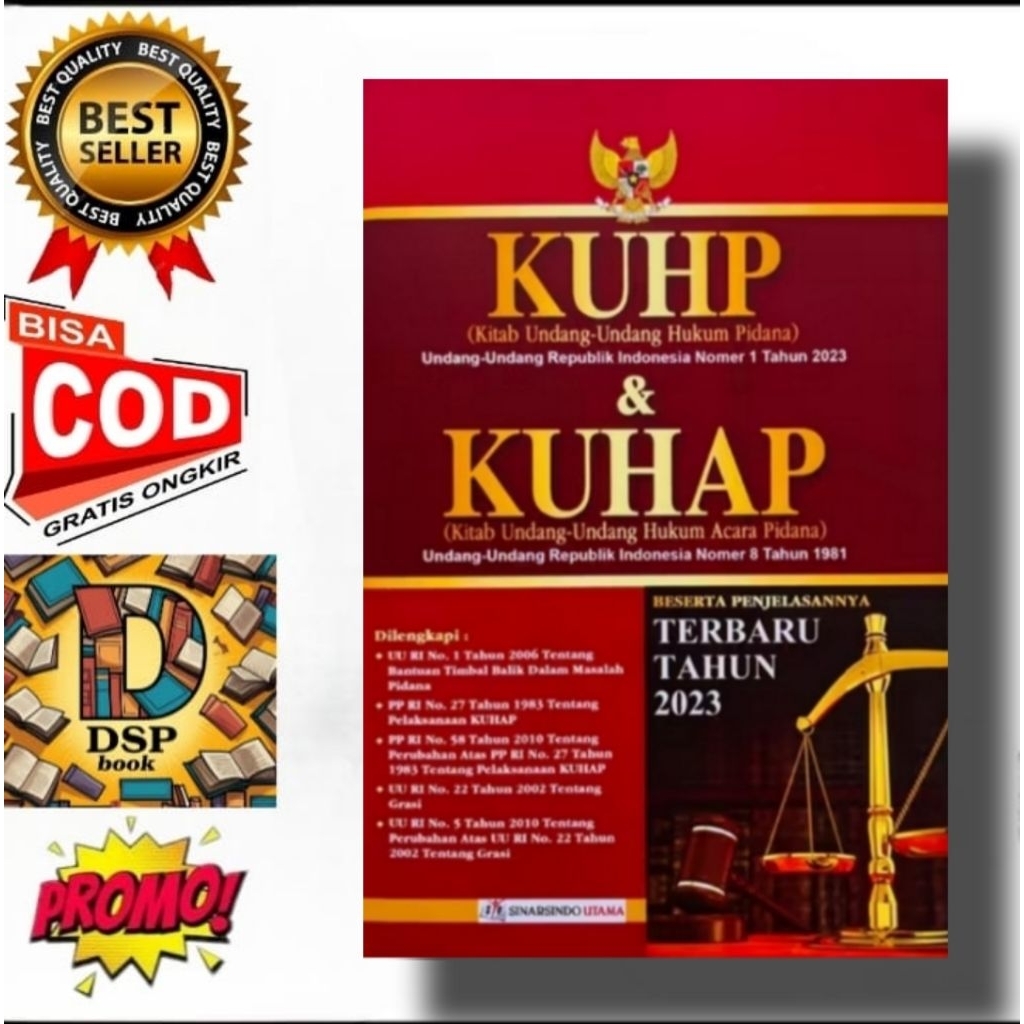 Jual BUKU KUHP DAN KUHAP KUHP 2023 KITAB UNDANG UNDANG HUKUM PIDANA ...