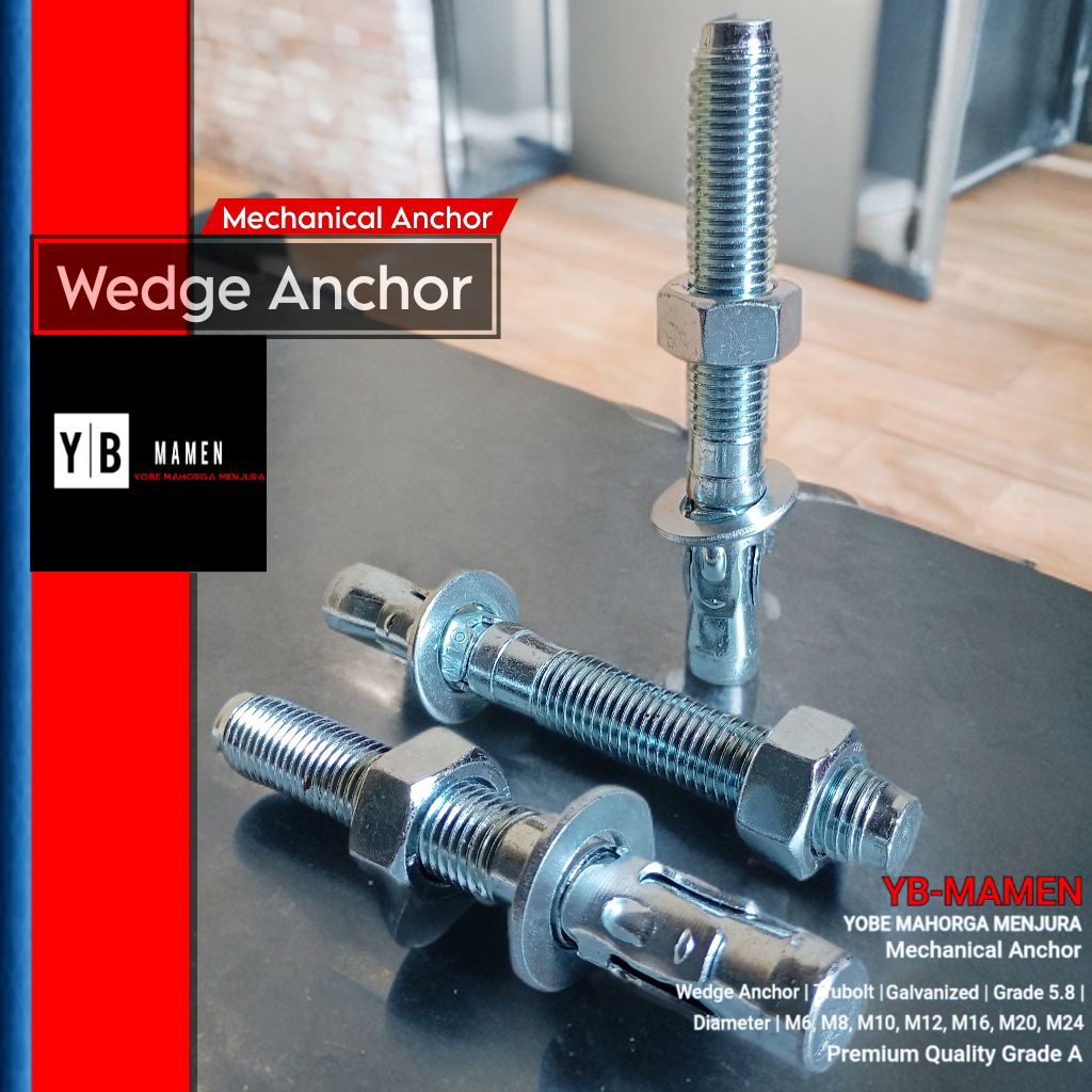 Jual Trubolt M12x200 / Wegde anchor M12x200 | Shopee Indonesia