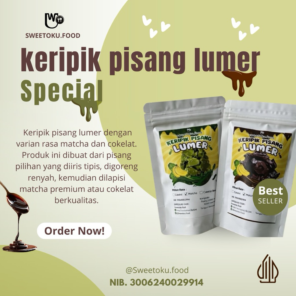 Jual Keripik Pisang - Cokelat Lumer & Matcha Lumer Sweetoku.food ...
