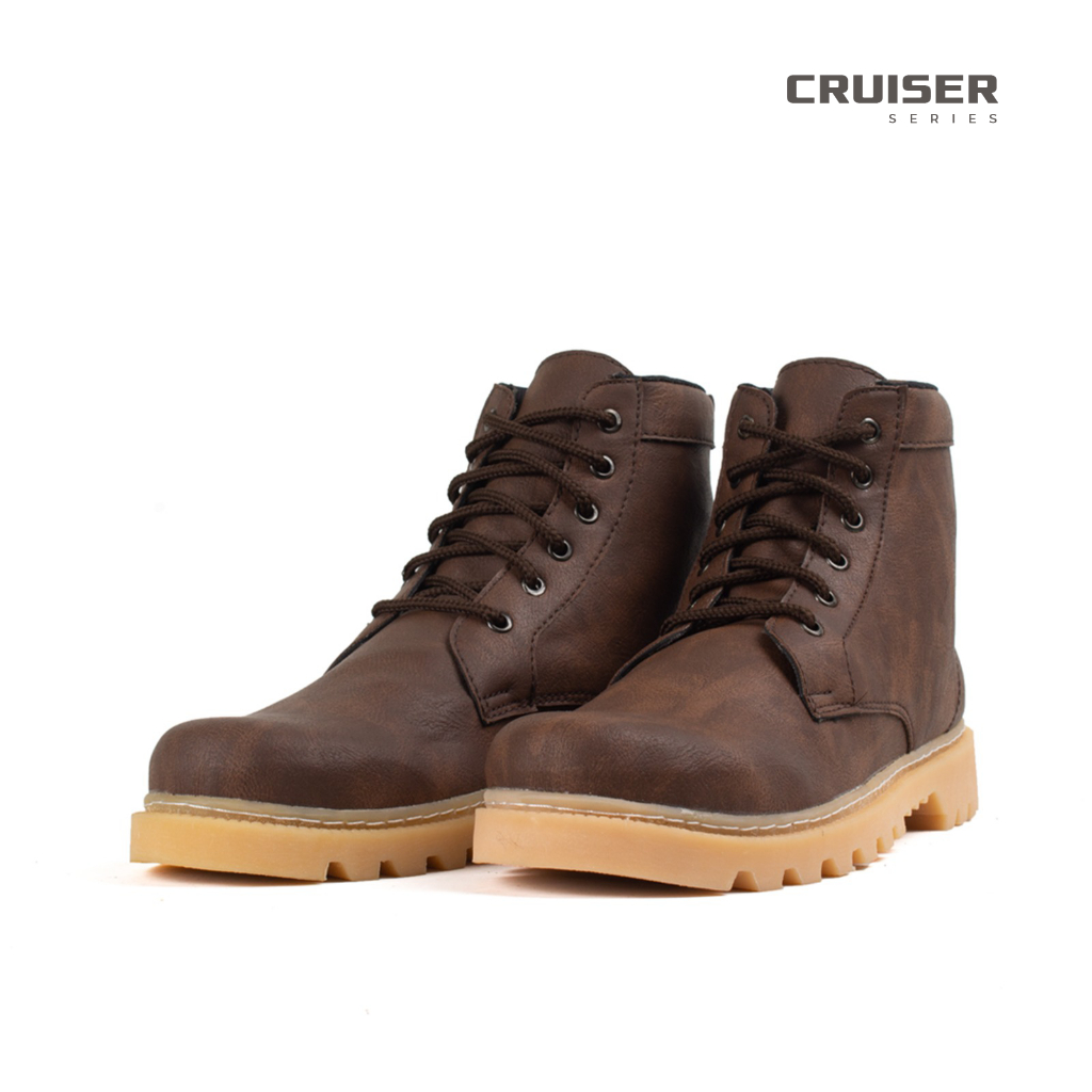 Jual Carnos Cruiser Sepatu Boots Pria Safety Brown | Shopee Indonesia