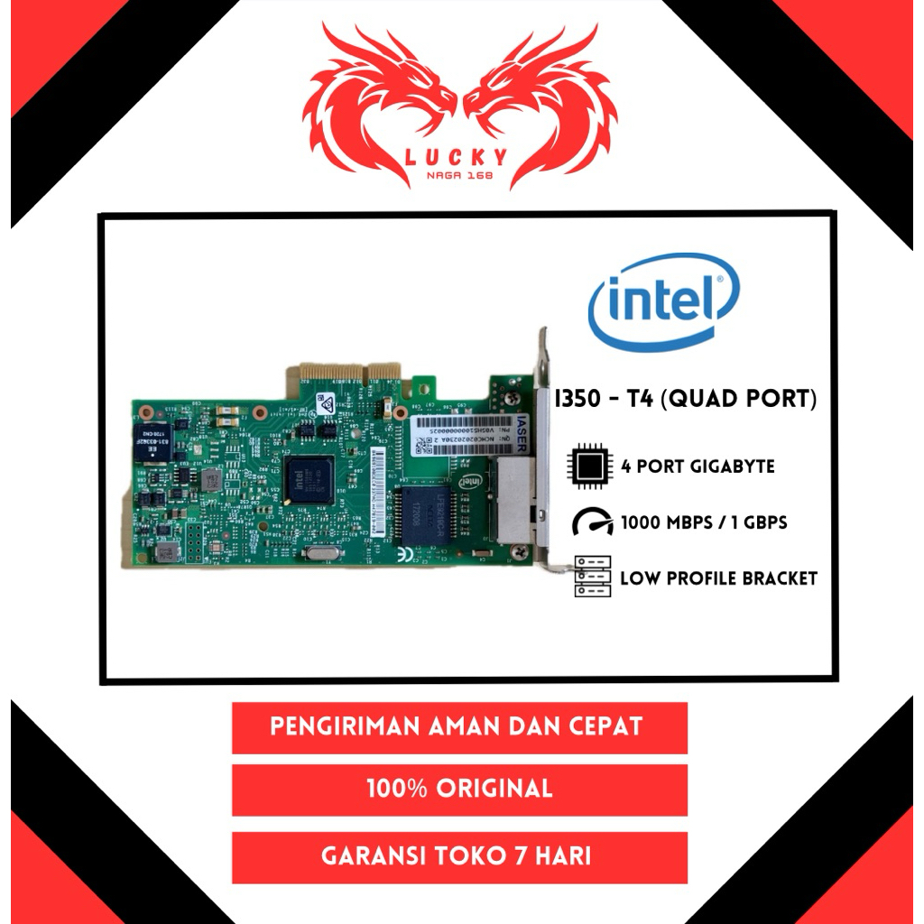 Jual Intel i350 T-4 QuadPort Pendek Gigabit Server Adapter Mikrotik ...