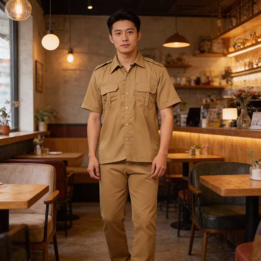 Jual Setelan Seragam PNS Pemda Pria Wanita– Baju Dinas PDH Khaki Tua ...