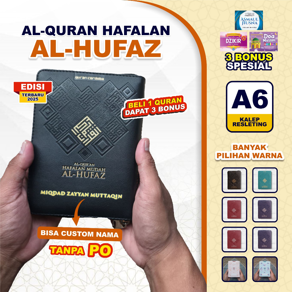 Jual (Bisa Custom Nama) Alquran Hafalan Al-Hufaz A6 Cover Kalep ...