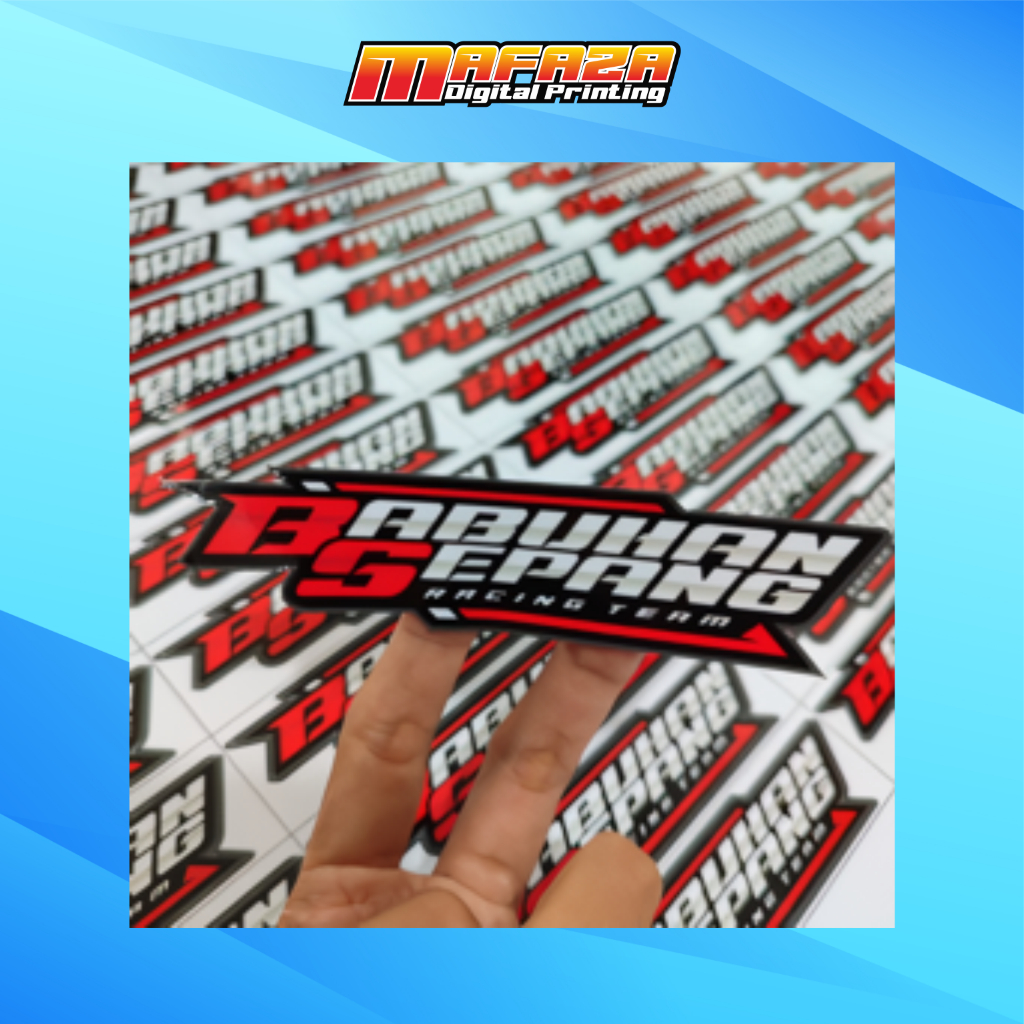 Jual Sticker Stiker Vinyil laminasi Custom Nama, Logo, Racing | Shopee ...