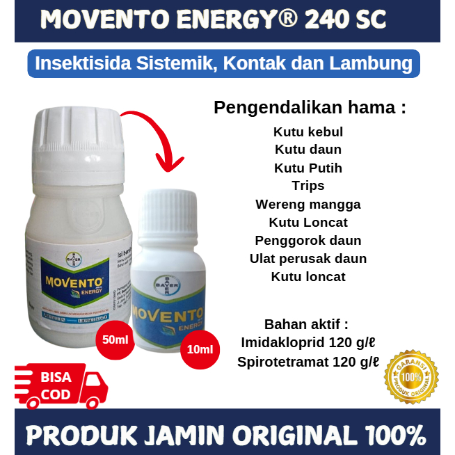 Jual MOVENTO 240 SC INSEKTISIDA ORIGINAL BAYER 10ML KEMASAN REPACK ...