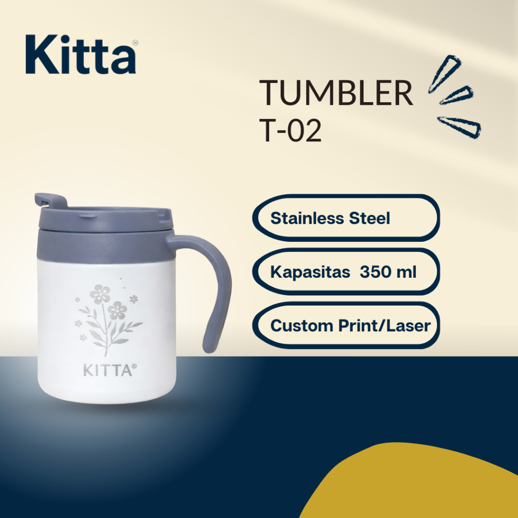 Jual Tumbler Custom T-02 350ml Stainless Steel – Grafir Laser UV Nama ...