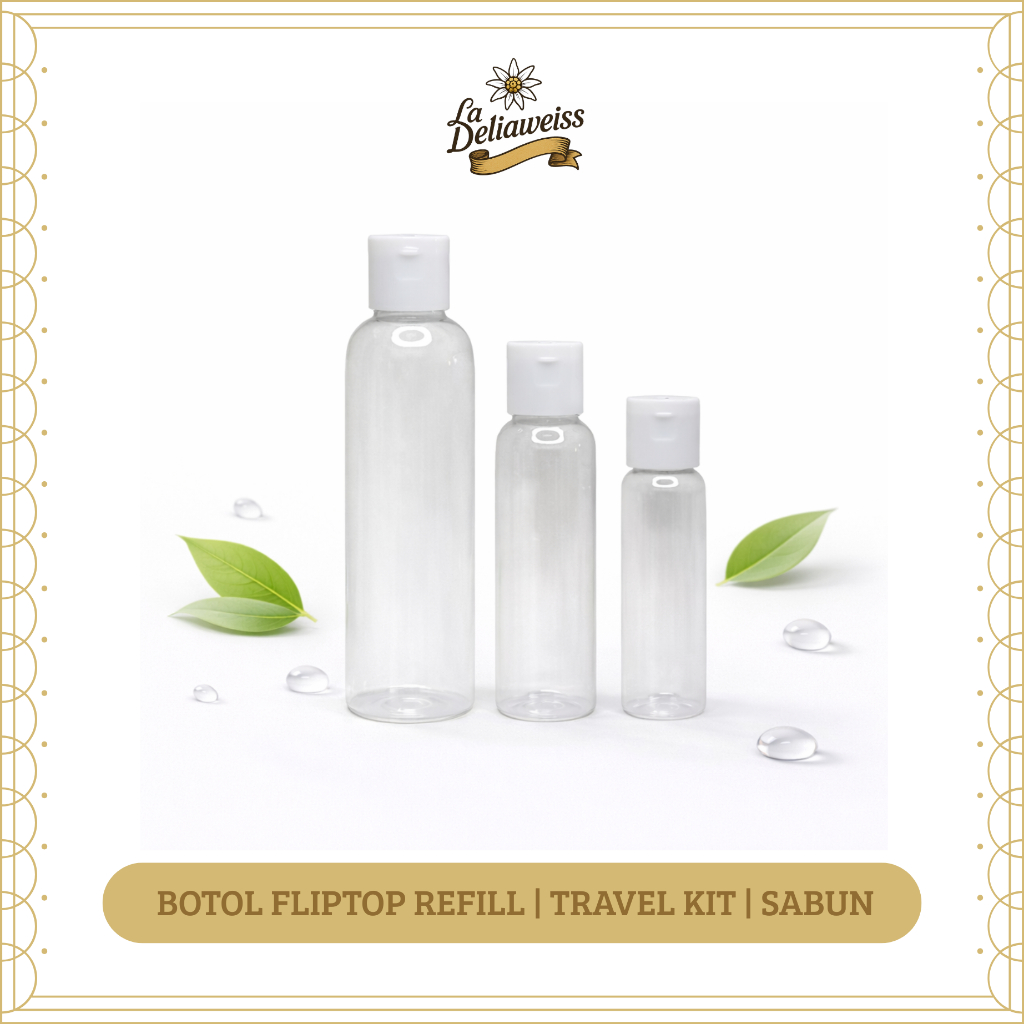 Jual Botol Fliptop Plastik Bening Transparan Tebal | Botol ...