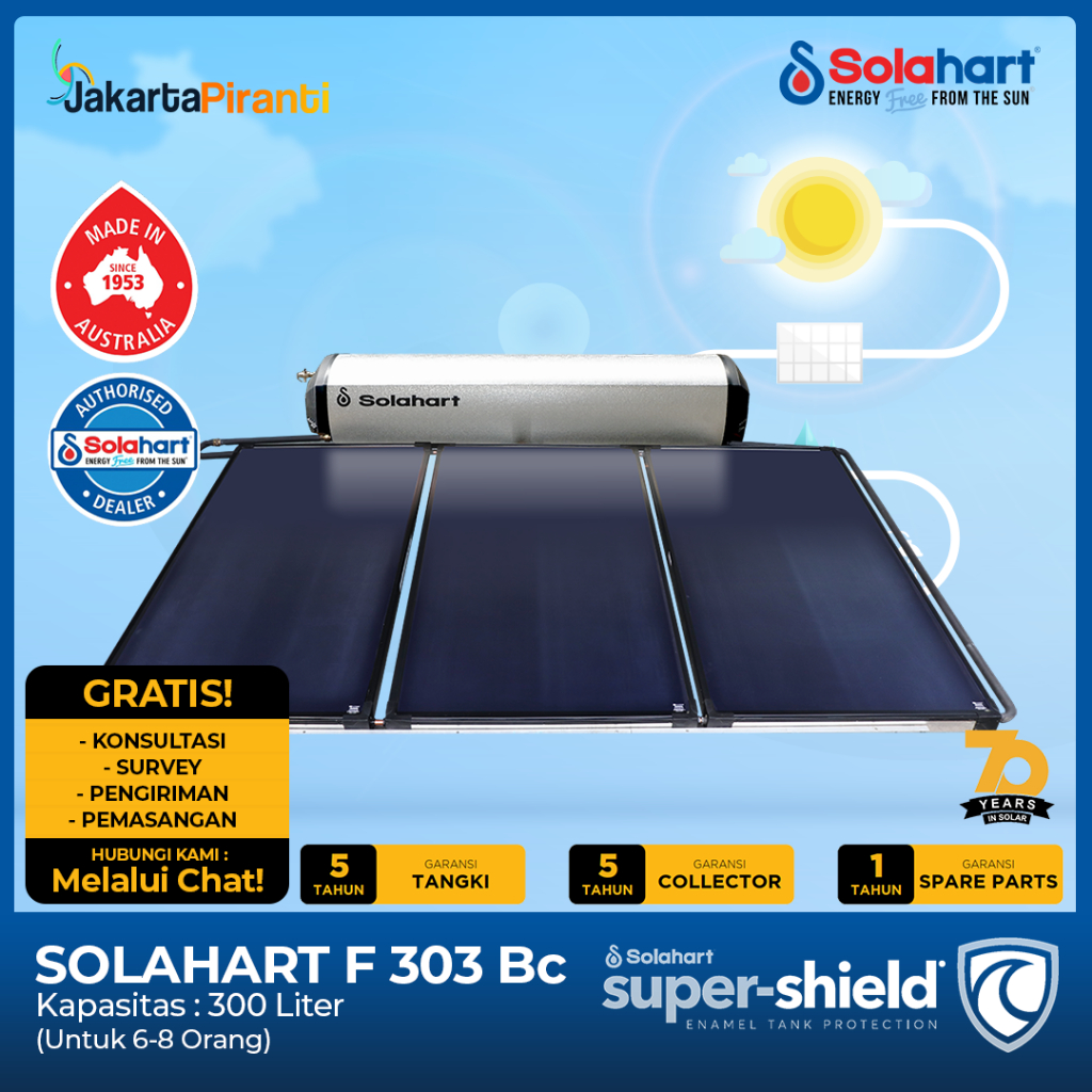 Jual Solahart Pemanas Air Solar Water Heater Tenaga Surya Matahari Free ...