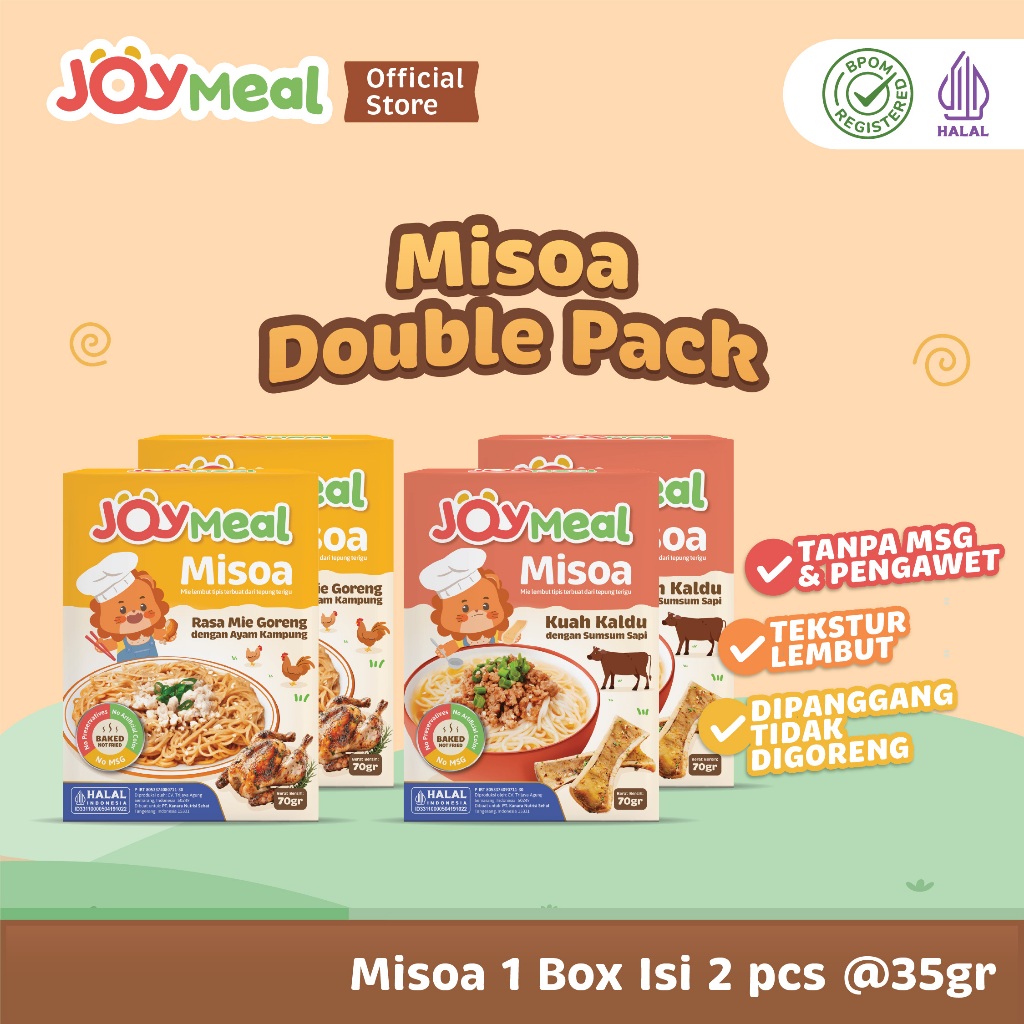 Jual [Bundle 2pcs] JoyMeal Misoa Double Pack | Mie Sehat Lezat ...