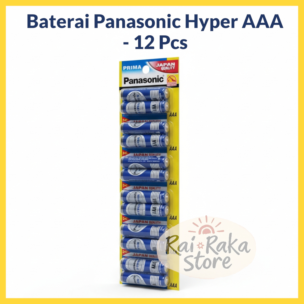Jual Baterai Panasonic AAA HYPER isi 12 Pcs Original Panasonic Battery ...