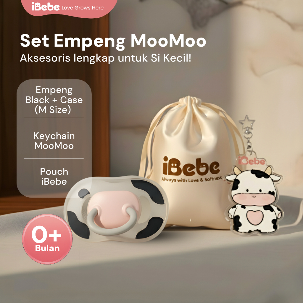 Jual iBebe Empeng Bayi MooMoo Silicone 0-6 Bulan - Orthodontic Design ...