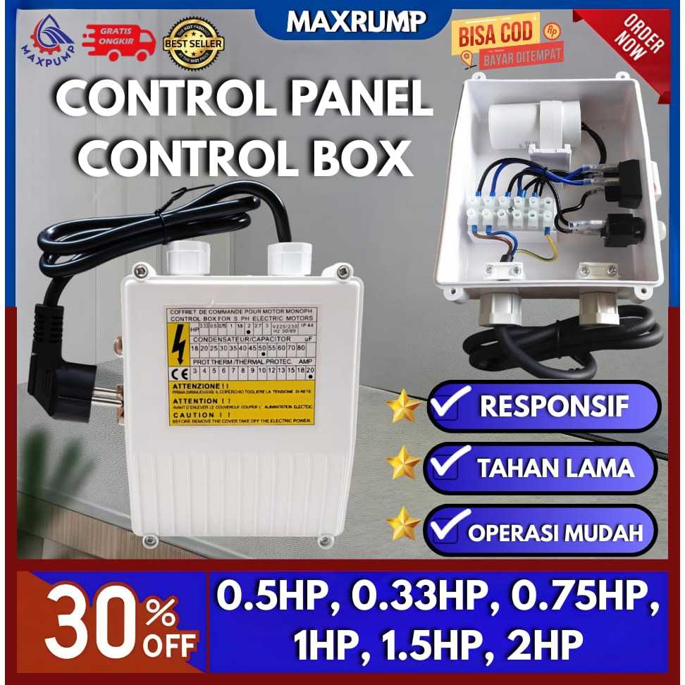 Jual MAXPUMP Control Box Panel Kontrol Pompa Air Satelit PROMO CONTROL ...