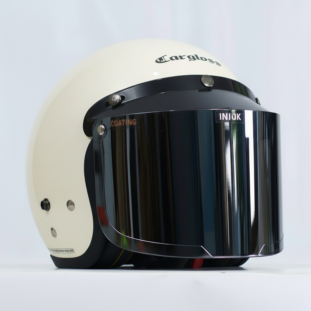 Jual Helm Cargloss Premium SNI + Kaca Datar Injak Retro | Shopee Indonesia