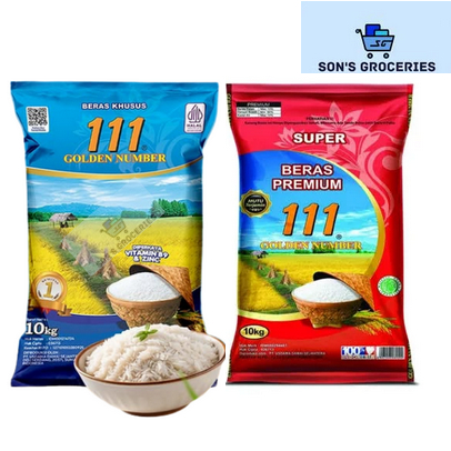 Jual Beras premium 111 Golden Number 10kg biru/Merah | Shopee Indonesia
