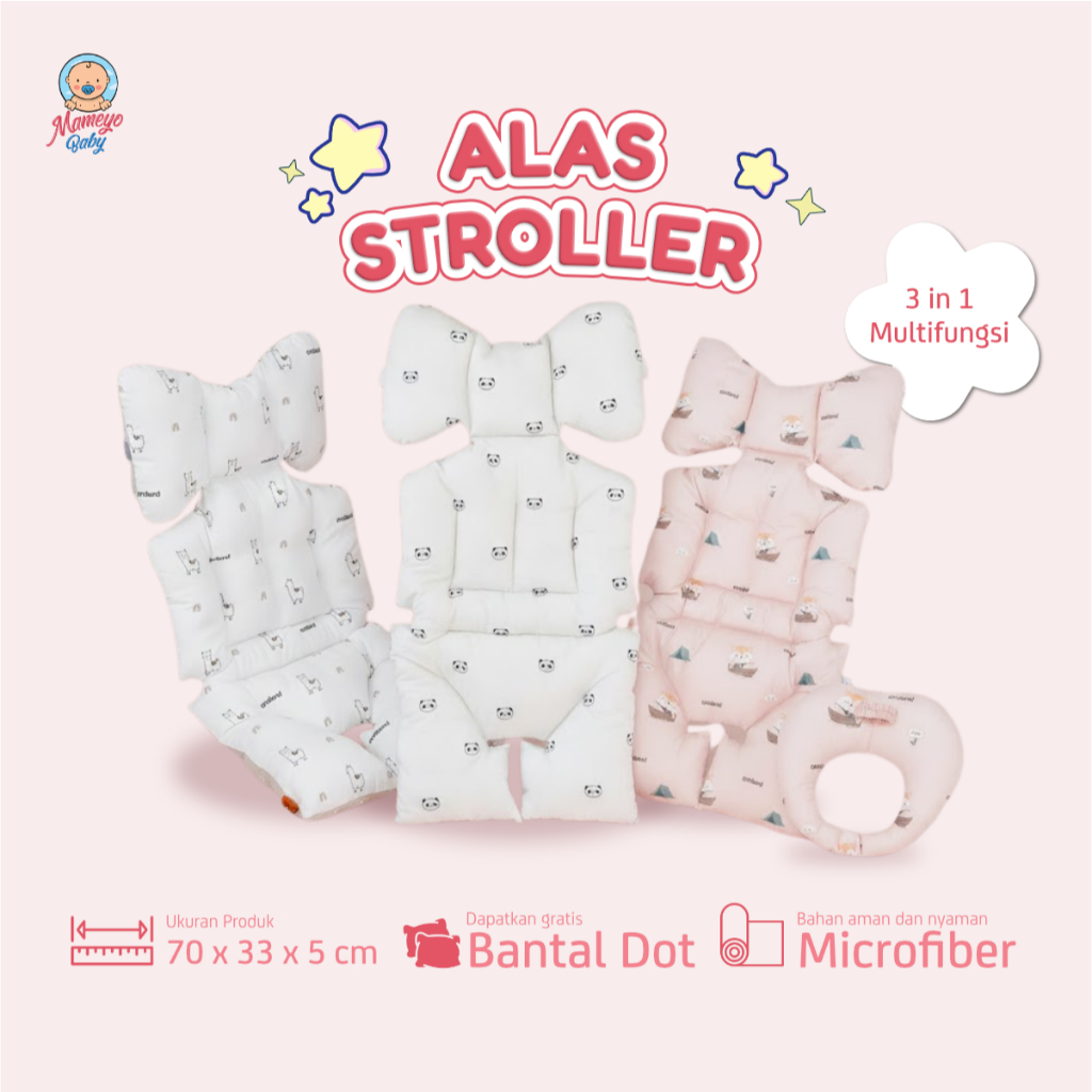 Jual OMILAND Alas Stroller Bayi Premium Dengan Bantal Dot | Shopee ...