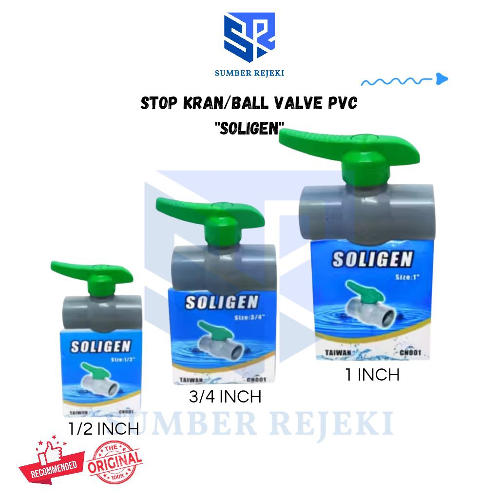 Jual Stop Kran | Ball Valve PVC Soligen Original | Shopee Indonesia
