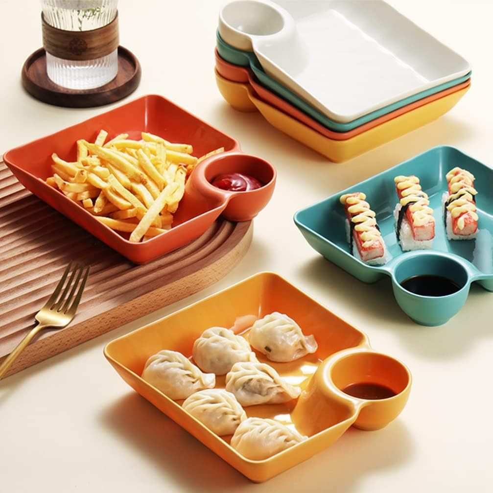 Jual RG PIRING PANGSIT 2IN1 dengan Tempat Saus Kecap Piring Makan ...