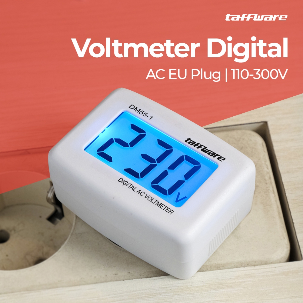 Jual Voltmeter Digital AC EU Plug 110-300V LED Display | Alat Pengukur ...