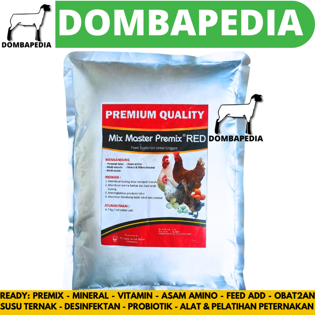 Jual MIX MASTER PREMIX RED 1 KG - Premix Ayam Bebek Petelur & Pemerah ...